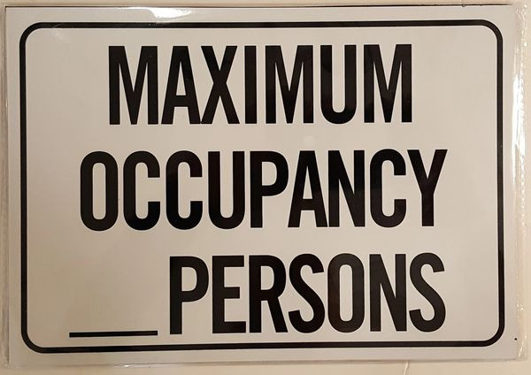 MAXIMUM OCCUPANCY Sign