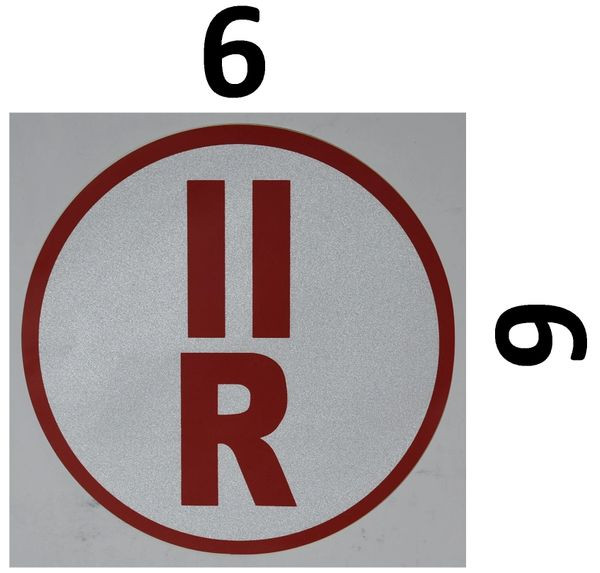 ROOF TRUSS IDENTIFICATION SIGN-TYPE II (STICKER, CIRCLE ) WHITE