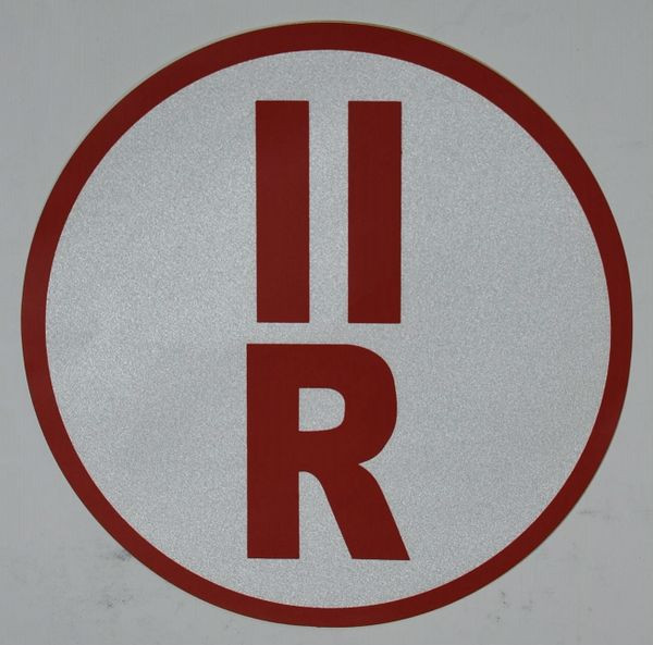 ROOF TRUSS IDENTIFICATION SIGN-TYPE II (STICKER, CIRCLE ) WHITE
