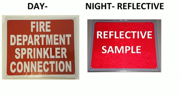 FIRE DEPARTMENT SPRINKLER CONNECTION Sign