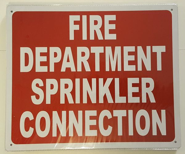 FIRE DEPARTMENT SPRINKLER CONNECTION Sign