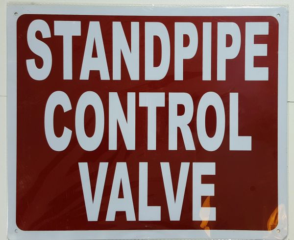 STANDPIPE CONTROL VALVE SIGN