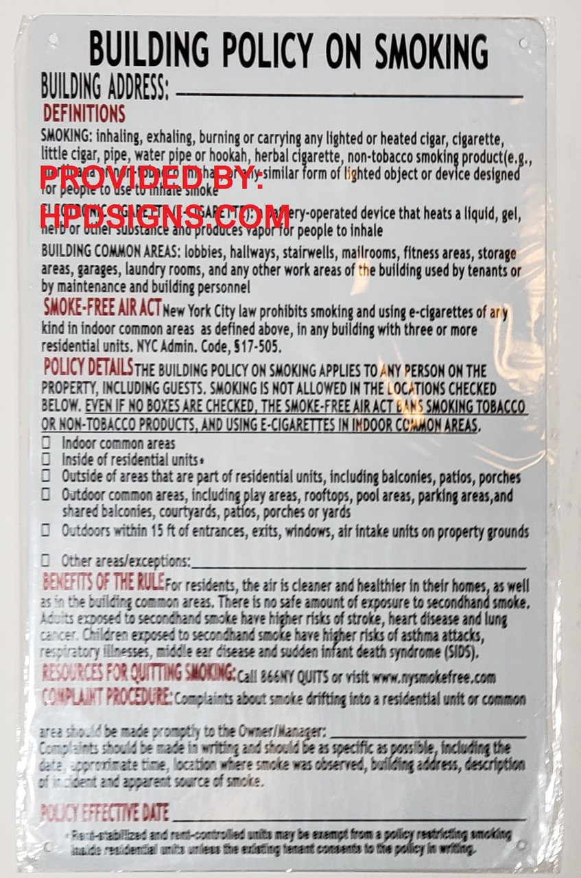 HPD-SIGNS.COM THE OFFICIAL SITE FOR ALL HPD SIGNAGE