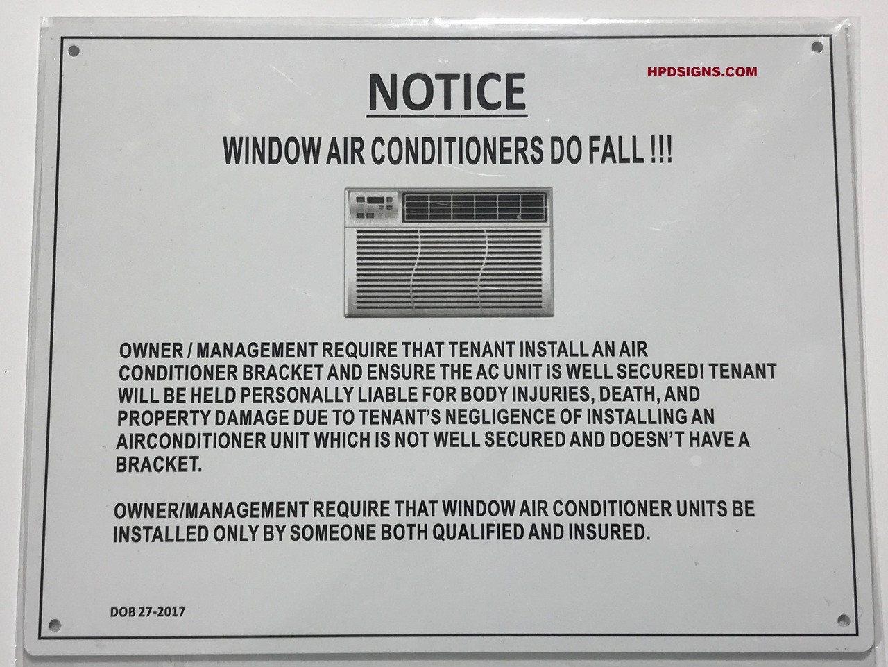 NO STORAGE IN HALLWAY SIGN