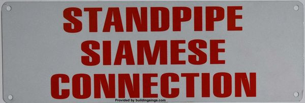 STANDPIPE SIAMESE CONNECTION SIGN