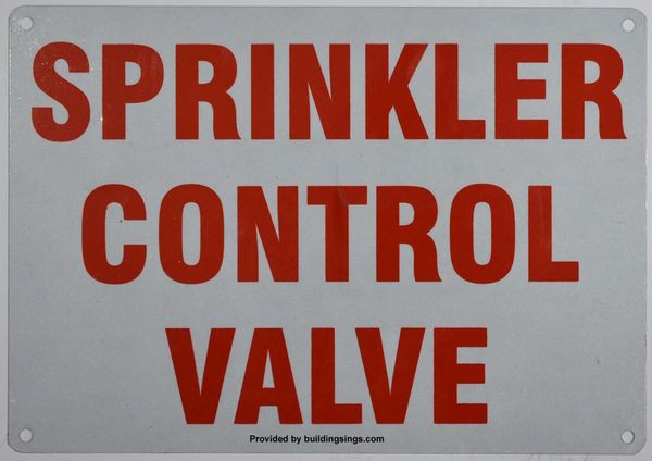 SPRINKLER CONTROL VALVE SIGN