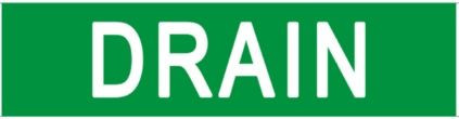 STORM SEWER SIGN (STICKER 2X8)