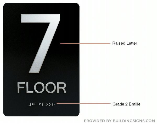 7th FLOOR SIGN ADA -Tactile Signs