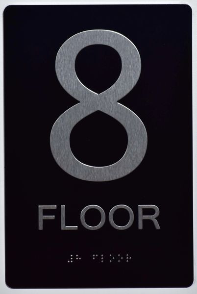 8th FLOOR SIGN ADA -Tactile Signs