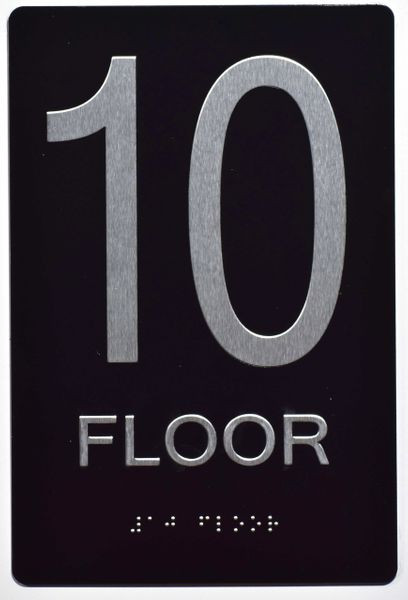 10th FLOOR SIGN ADA -Tactile Signs