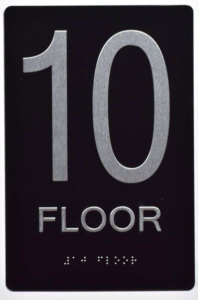 10th FLOOR SIGN ADA -Tactile Signs