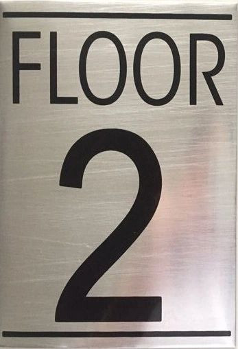 FLOOR NUMBER TWO (2) Sign