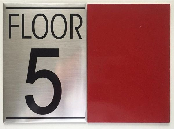FLOOR NUMBER FIVE (5) Sign