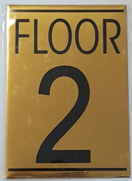 FLOOR NUMBER TWO (2) Sign