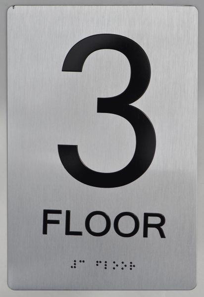 3rd FLOOR ADA Sign -Tactile Signs The sensation line