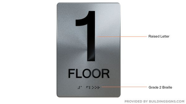 1ST FLOOR Sign -Tactile Signs Tactile Signs -The sensation line