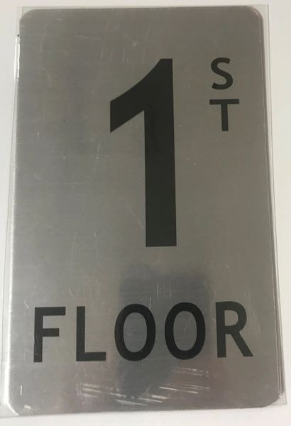 FLOOR NUMBER Sign - 1ST FLOOR Sign