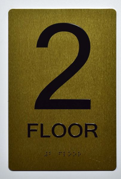 2ND FLOOR SIGN ADA -Tactile Signs