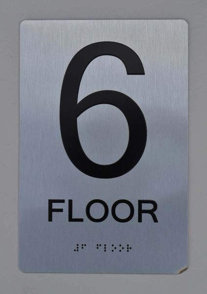 6th FLOOR ADA Sign -Tactile Signs The sensation line