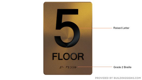 5th FLOOR Sign -Tactile Signs Tactile Signs