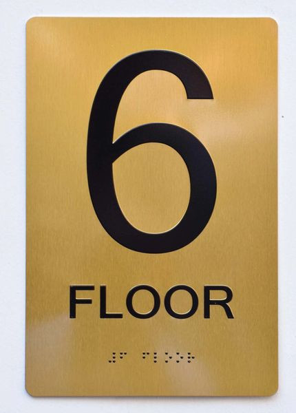 6th FLOOR SIGN ADA -Tactile Signs