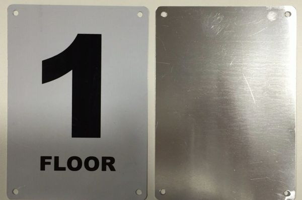FLOOR NUMBER ONE (1) Sign ALUMINUM