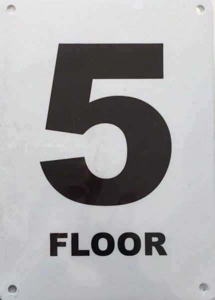FLOOR NUMBER FIVE (5) Sign