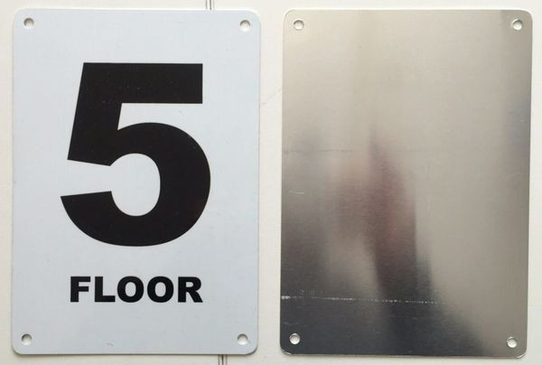 FLOOR NUMBER FIVE (5) Sign