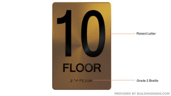 10th FLOOR Sign -Tactile Signs Tactile Signs