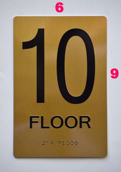 10th FLOOR Sign -Tactile Signs Tactile Signs