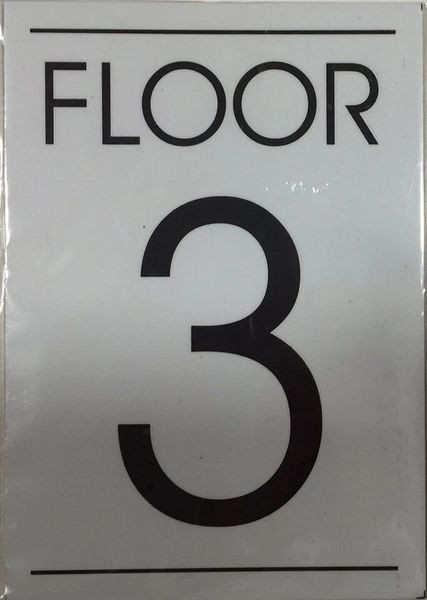 FLOOR NUMBER THREE (3) Sign