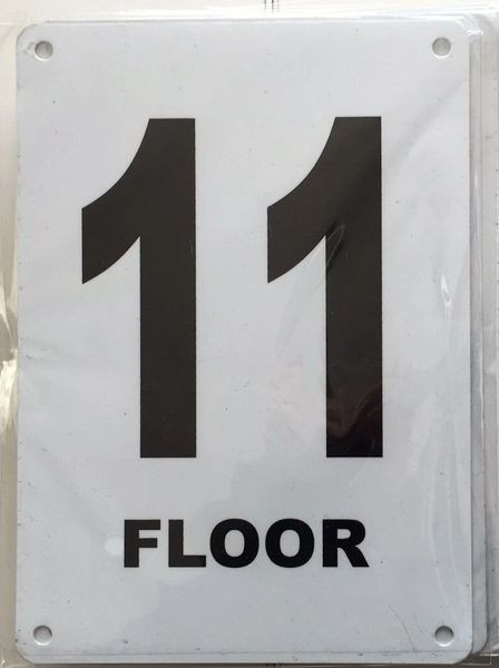 FLOOR NUMBER ELEVEN (11) Sign