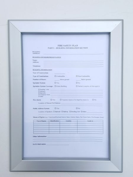 Fire Safety Plan Frame