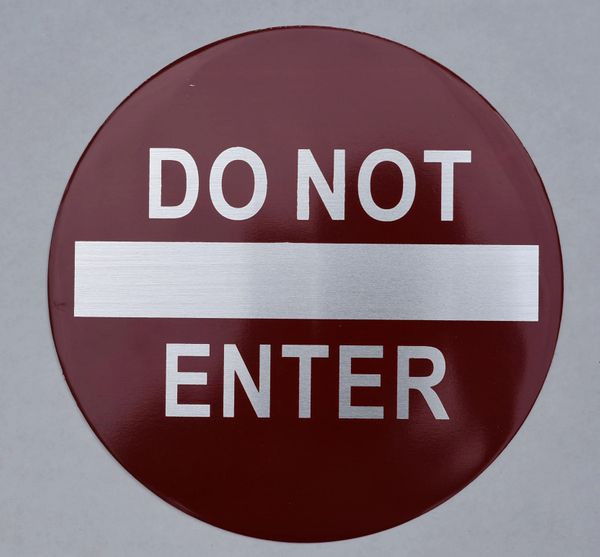 DO NOT ENTER Sign (ROUND CIRCLE ALUMINUM Sign DIAMETER 7'')