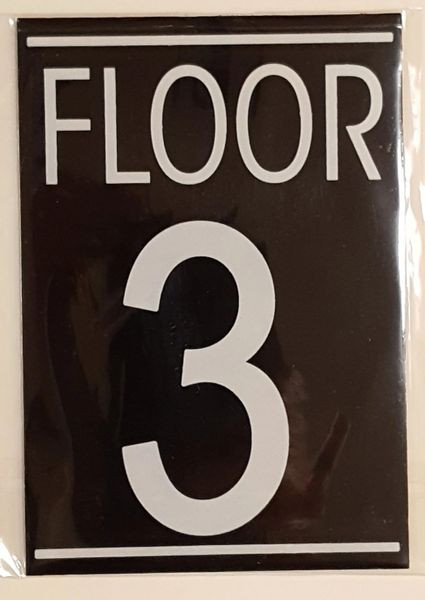 FLOOR NUMBER THREE (3) Sign