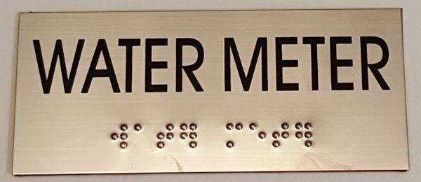 WATER METER Sign -Tactile Signs