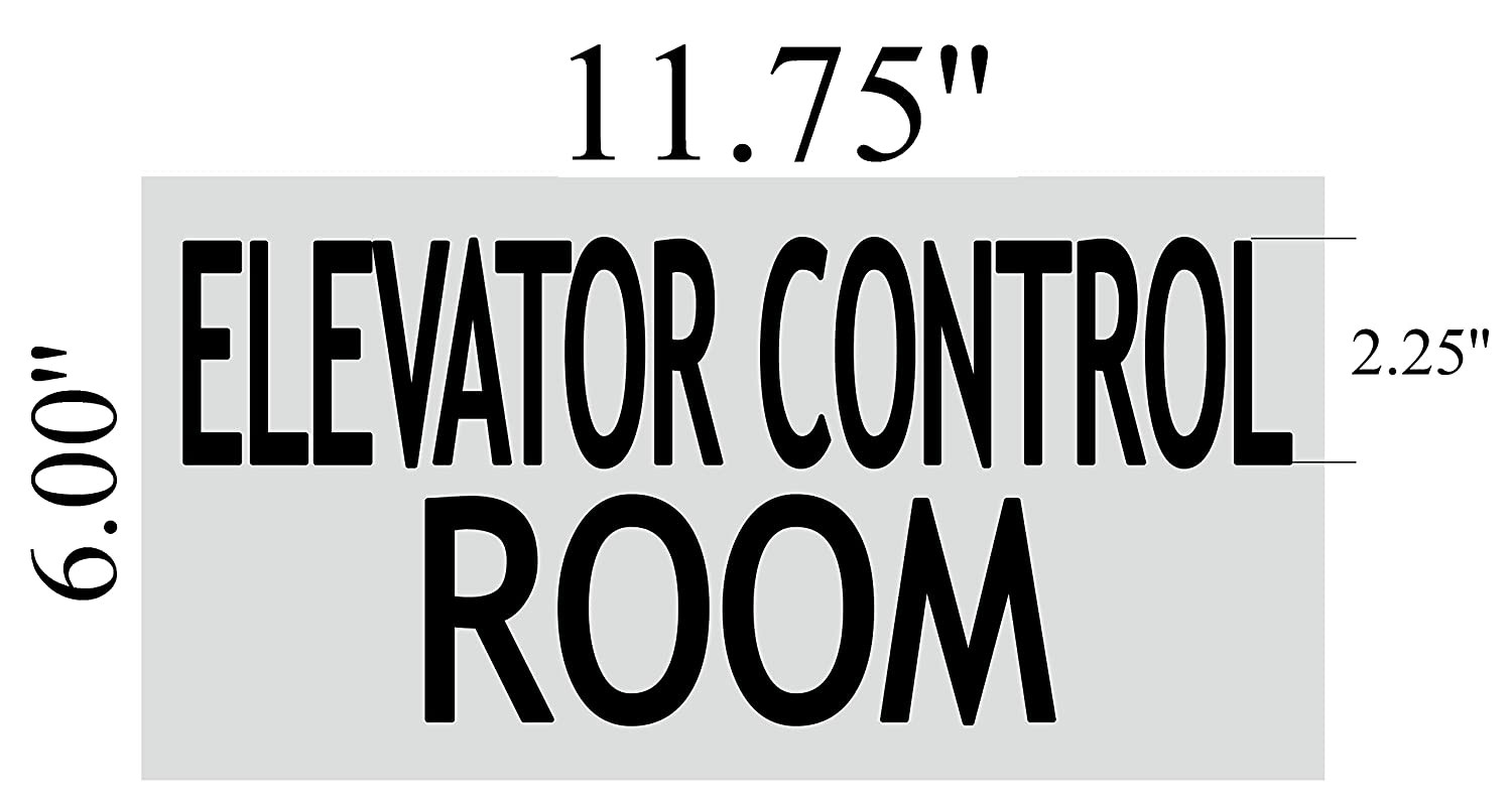 ELEVATOR CONTROL ROOM SIGN (BRUSHED ALUMINUM )
