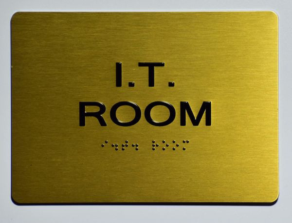 IT ROOM Sign -Tactile Signs Tactile Signs