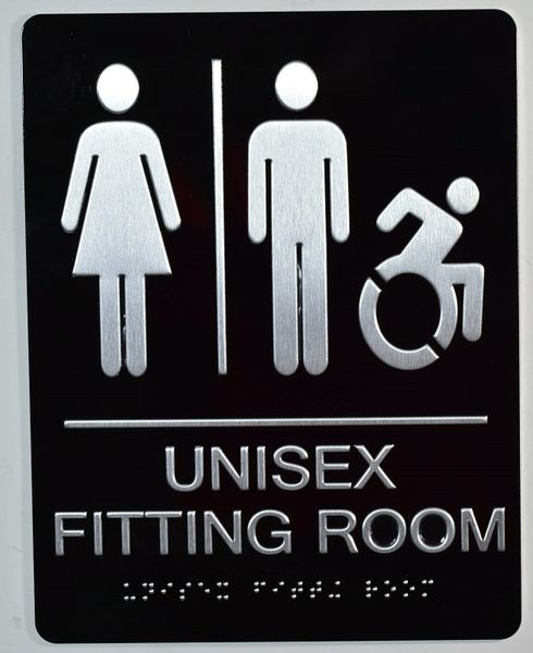 ACCESSIBLE Fitting Room Sign with Tactile Text and Braille Sign ...