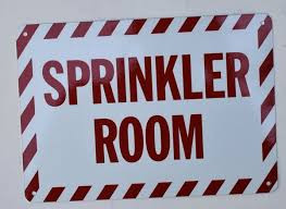 Pump Room Sign (White Reflective, Aluminium)