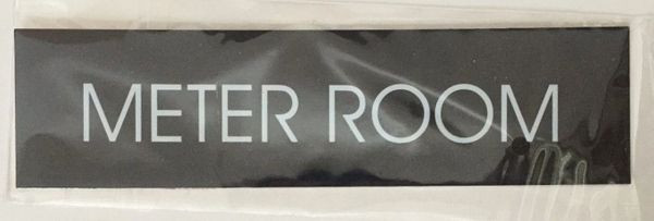 METER ROOM SIGN - BLACK