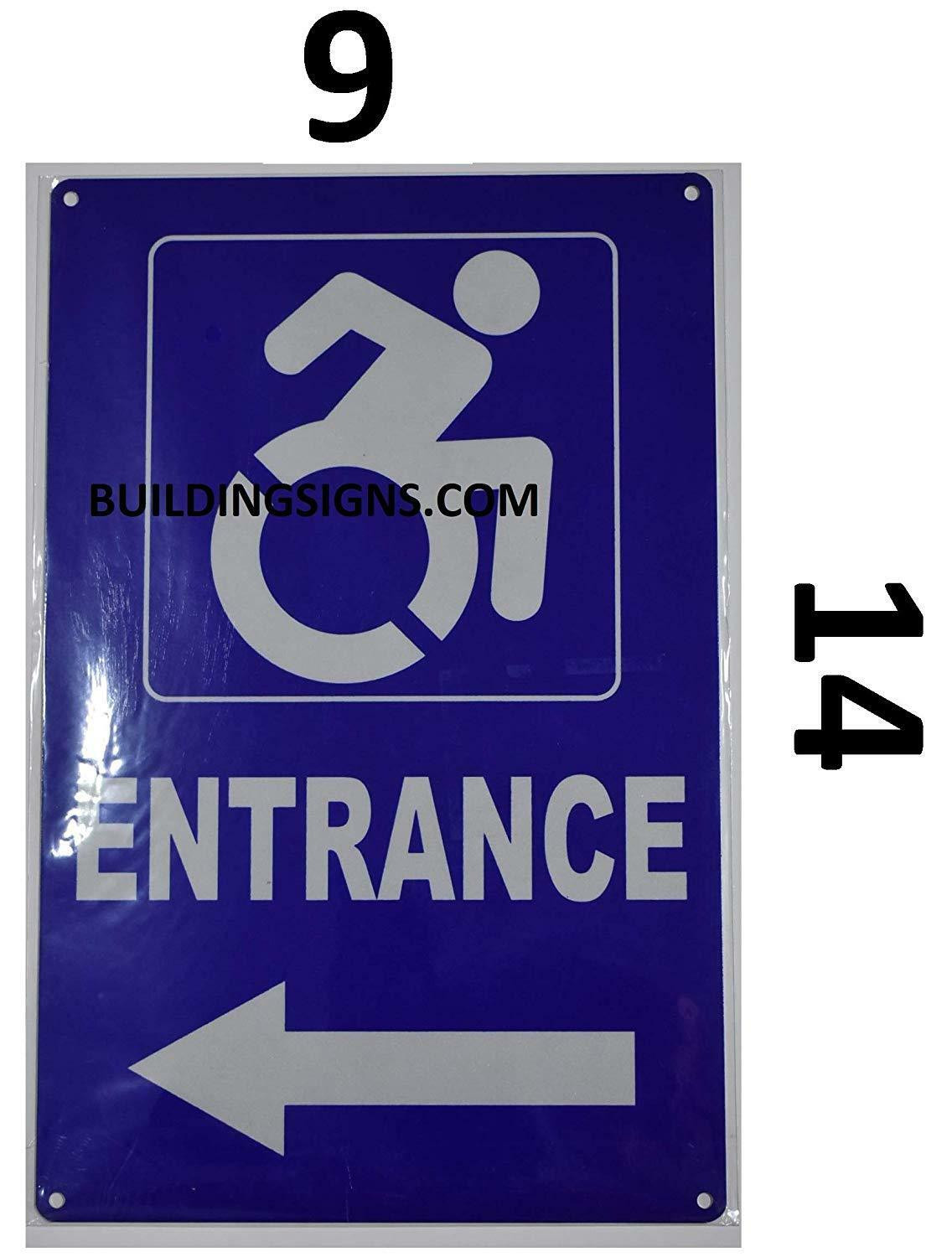 Wheelchair Accessible Entrance Left Arrow SIGN -Tactile Signs -The Pour ...