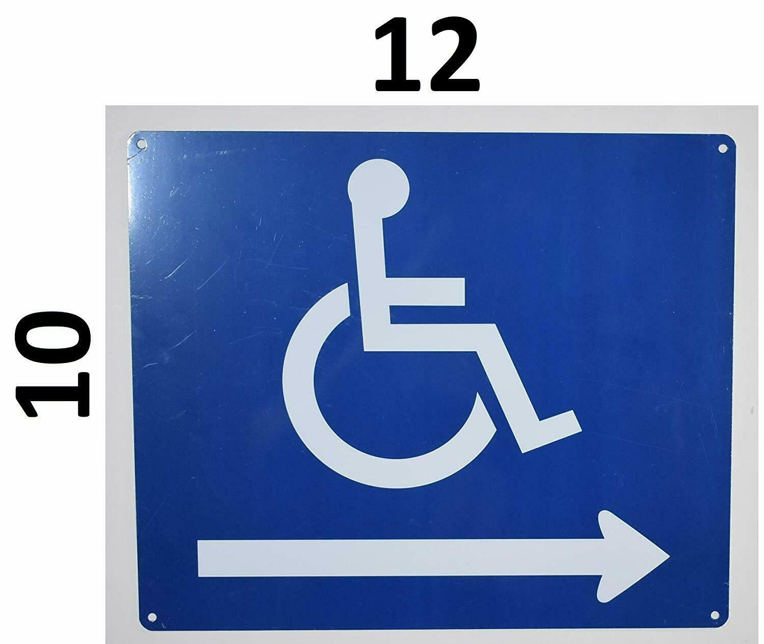 Wheelchair Accessible Symbol Sign -Tactile Signs Right Arrow -The Pour ...