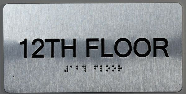 12th Floor Sign -Tactile Signs Tactile Signs Floor Number Tactile Touch ...