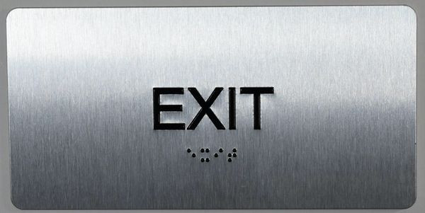 EXIT Sign -Tactile Touch Braille Sign - The Sensation line -Tactile Signs