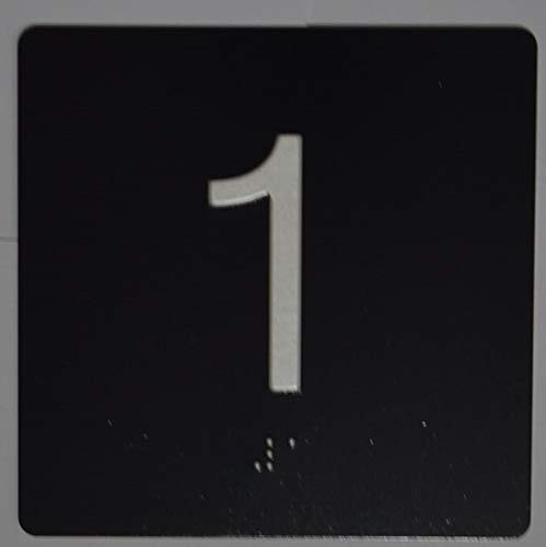 1st Floor Elevator Jamb Plate Sign with Braille and Raised Number ...