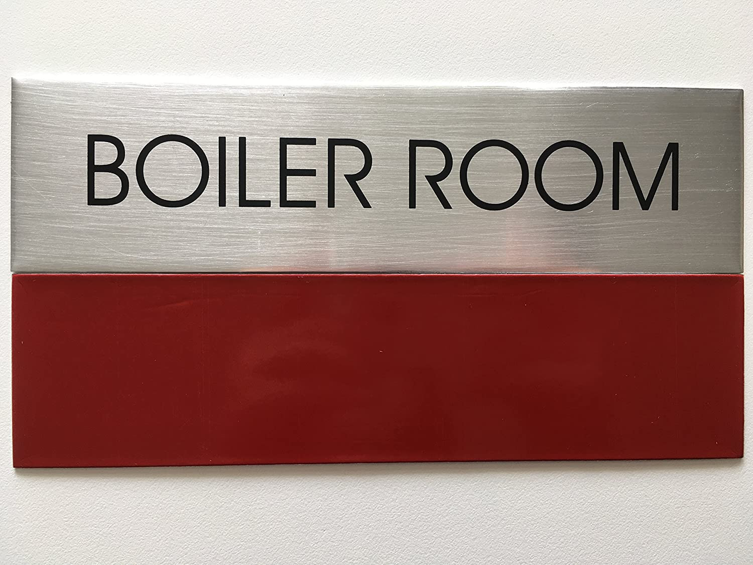 Boiler Room Sign - Delicato line (Brushed Aluminum)