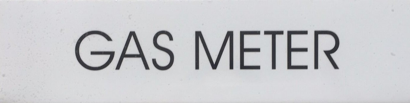 WATER METER SIGN (WHITE,Double sided tape, )