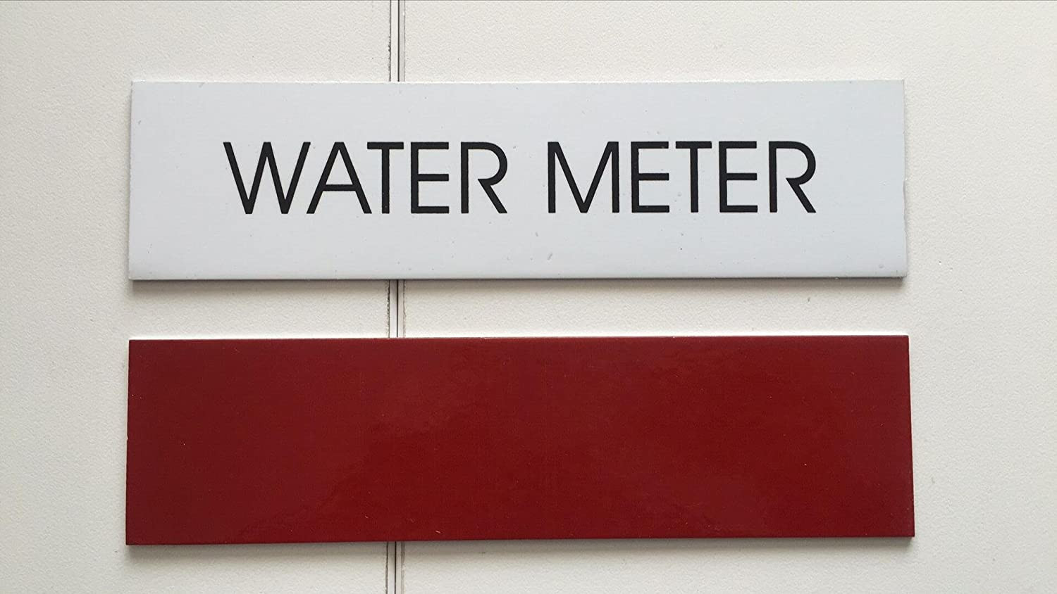 WATER METER SIGN (WHITE,Double sided tape, )