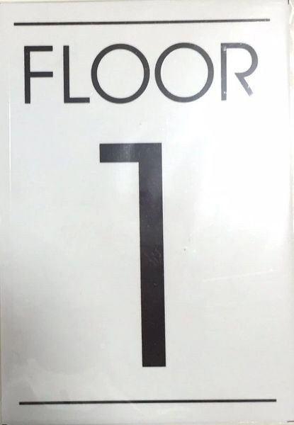 FLOOR NUMBER SIGN - 1ST FLOOR SIGN